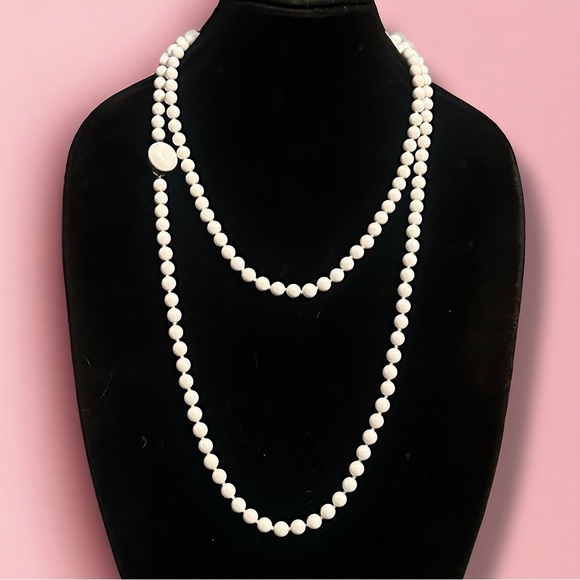 Vintage | Jewelry | Vintage West Germany Long White Faux Pearl Bead ...